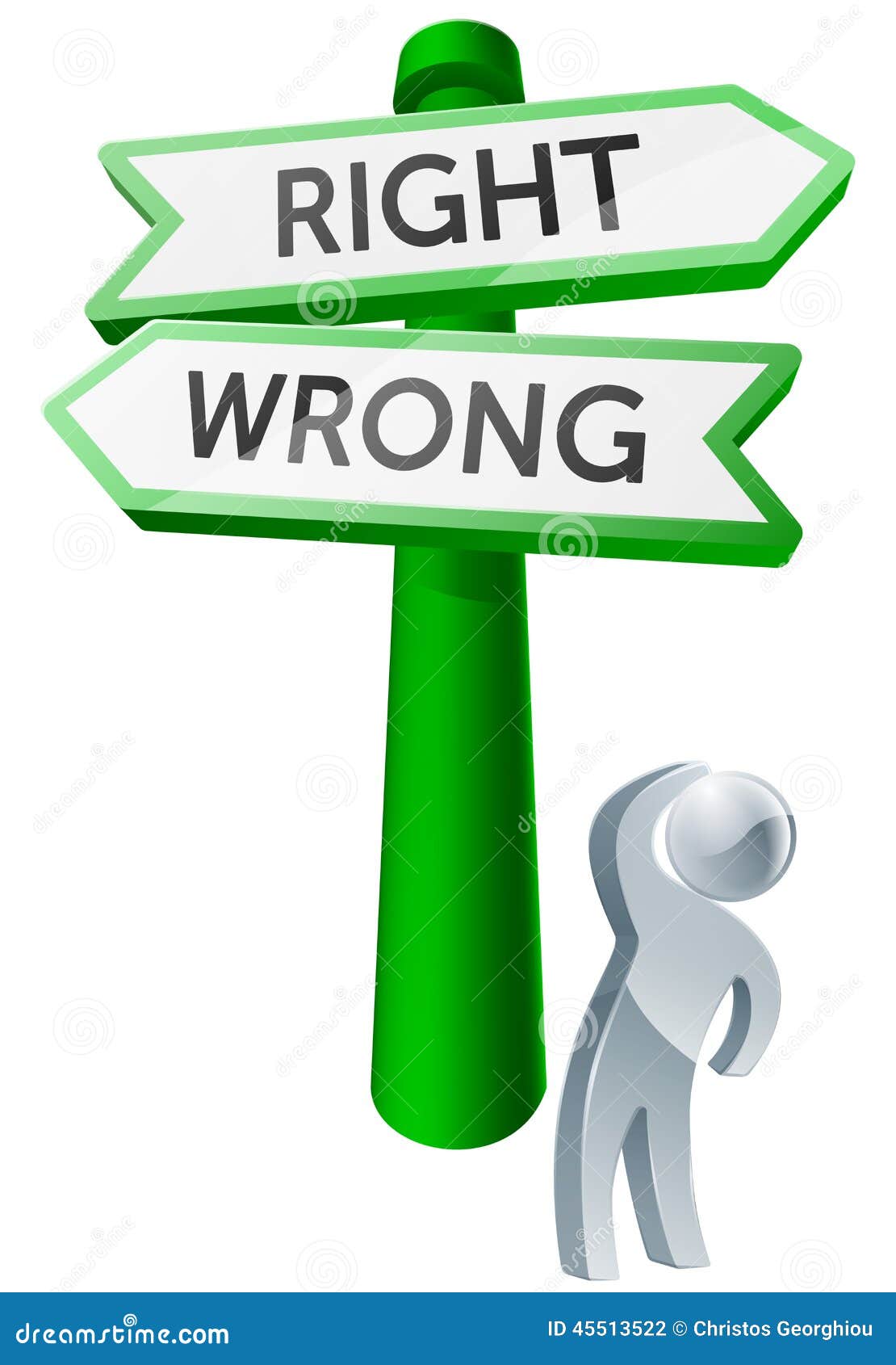 Right or Wrong concept stock vector. Illustration of management - 45513522