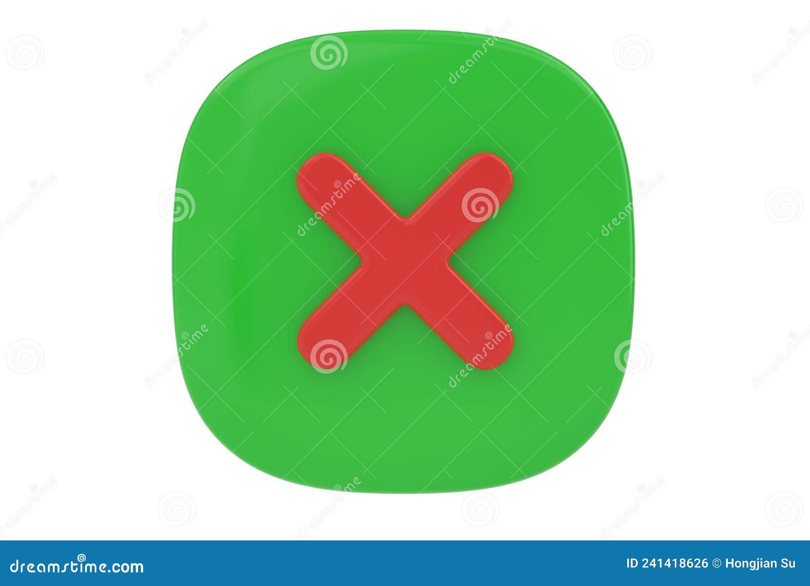 Right or Wrong 3d Icon Isolated on White Background. 3D Illustration ...