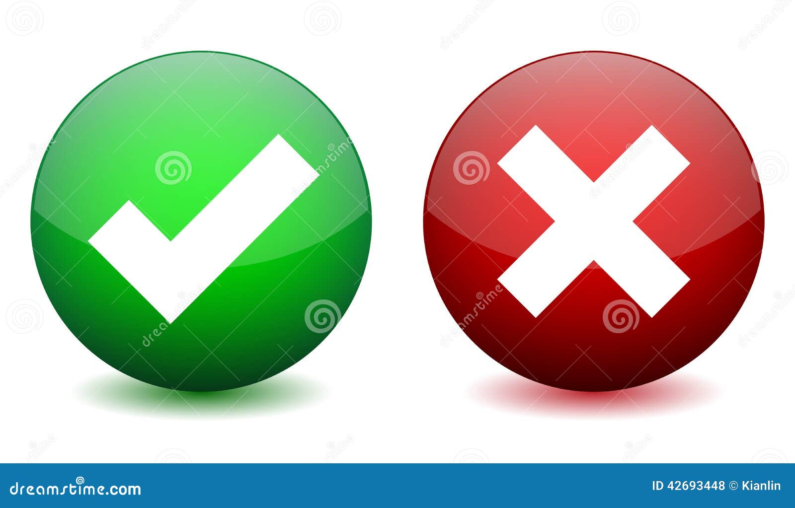 Right and wrong icon stock vector. Illustration of checklist - 42693448