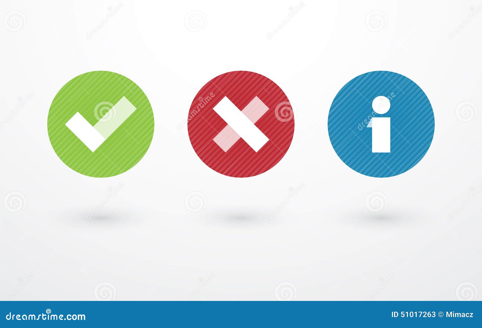 Right Wrong and Information Symbol Stock Illustration - Illustration of ...