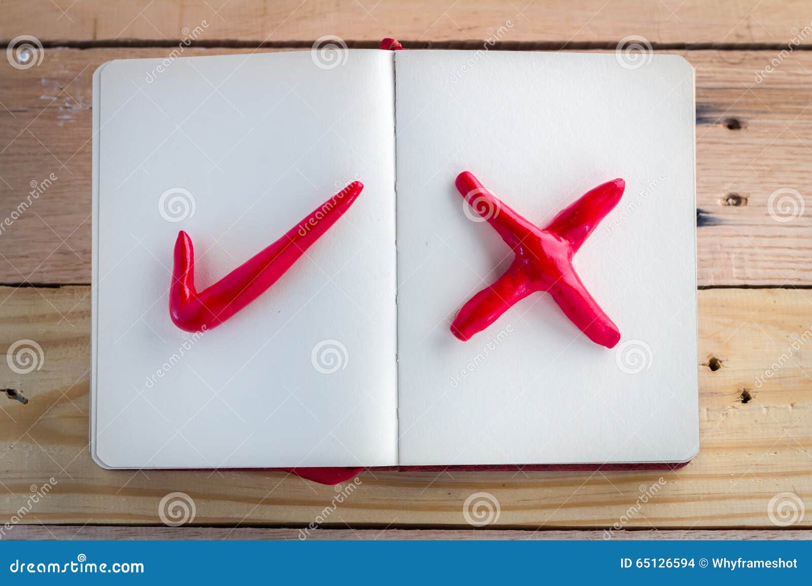 Right And Wrong Mark Symbol With On Paper Stock Photography ...