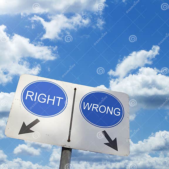 Right or Wrong stock photo. Image of conceptual, banner - 42729484