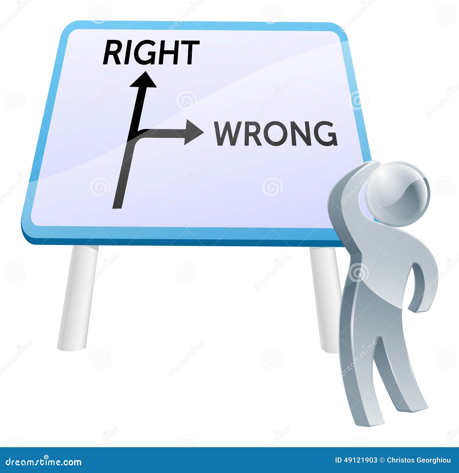 Right or Wrong sign stock vector. Illustration of arrows - 49121903