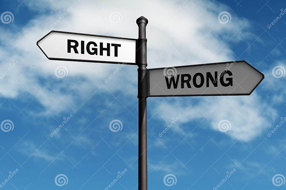 Right and wrong stock photo. Image of frustration, difficulties - 36329886