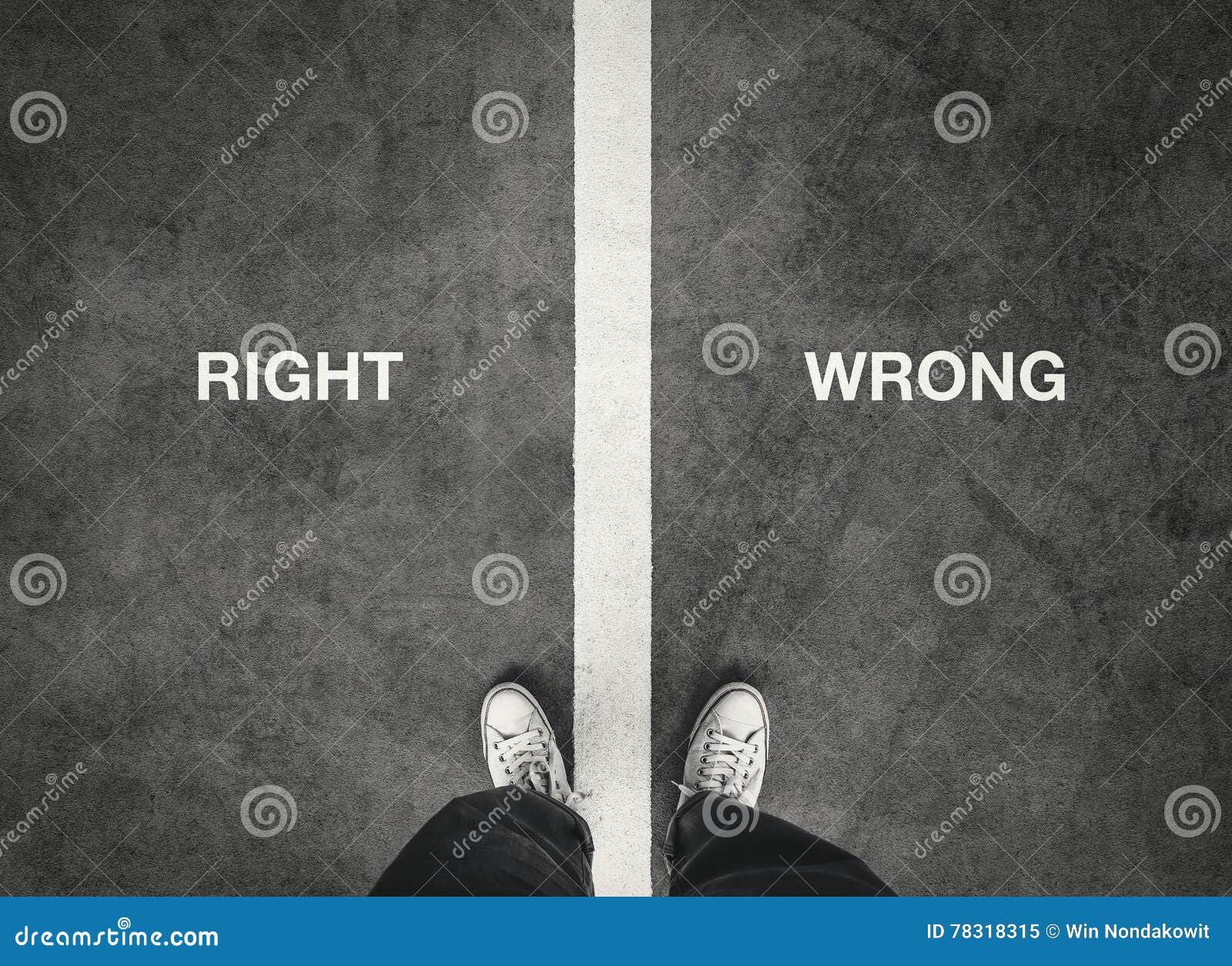 Right and wrong stock image. Image of determination, sneaker - 78318315