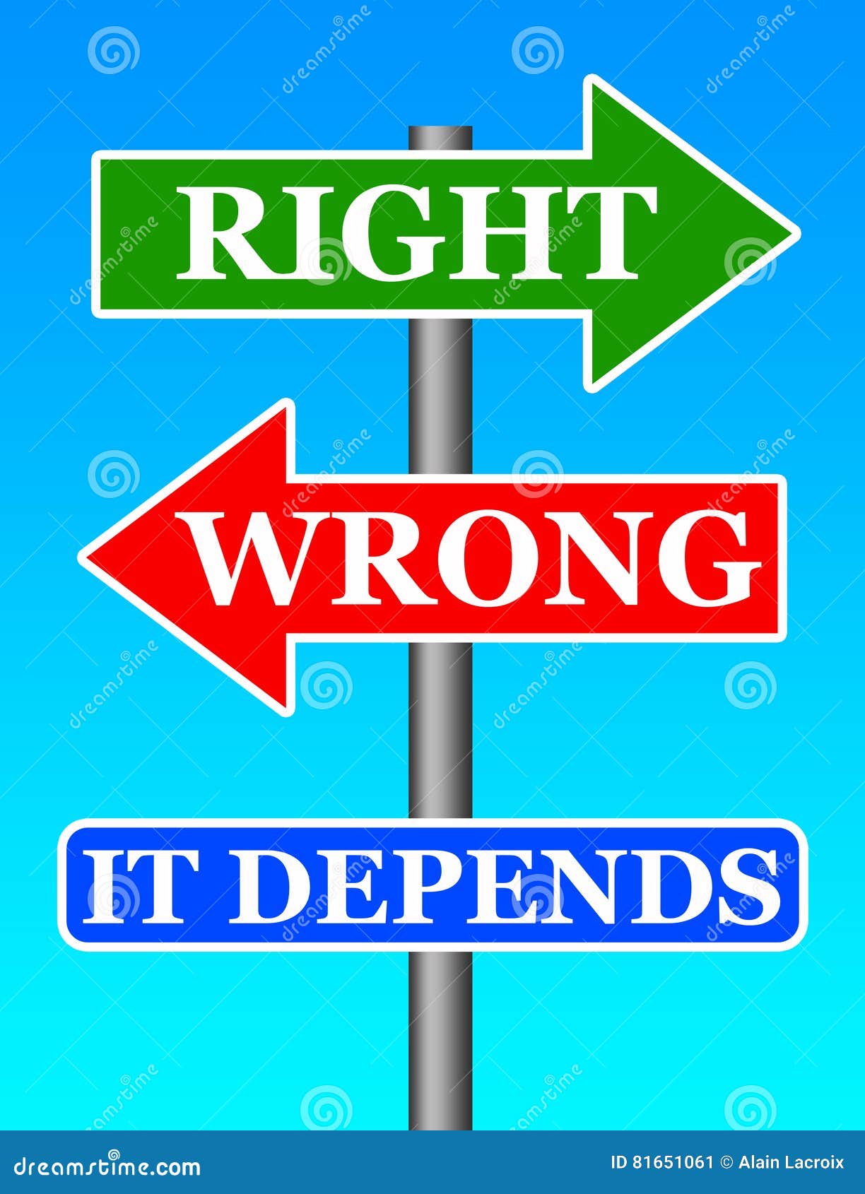 Right wrong stock illustration. Illustration of communication - 81651061