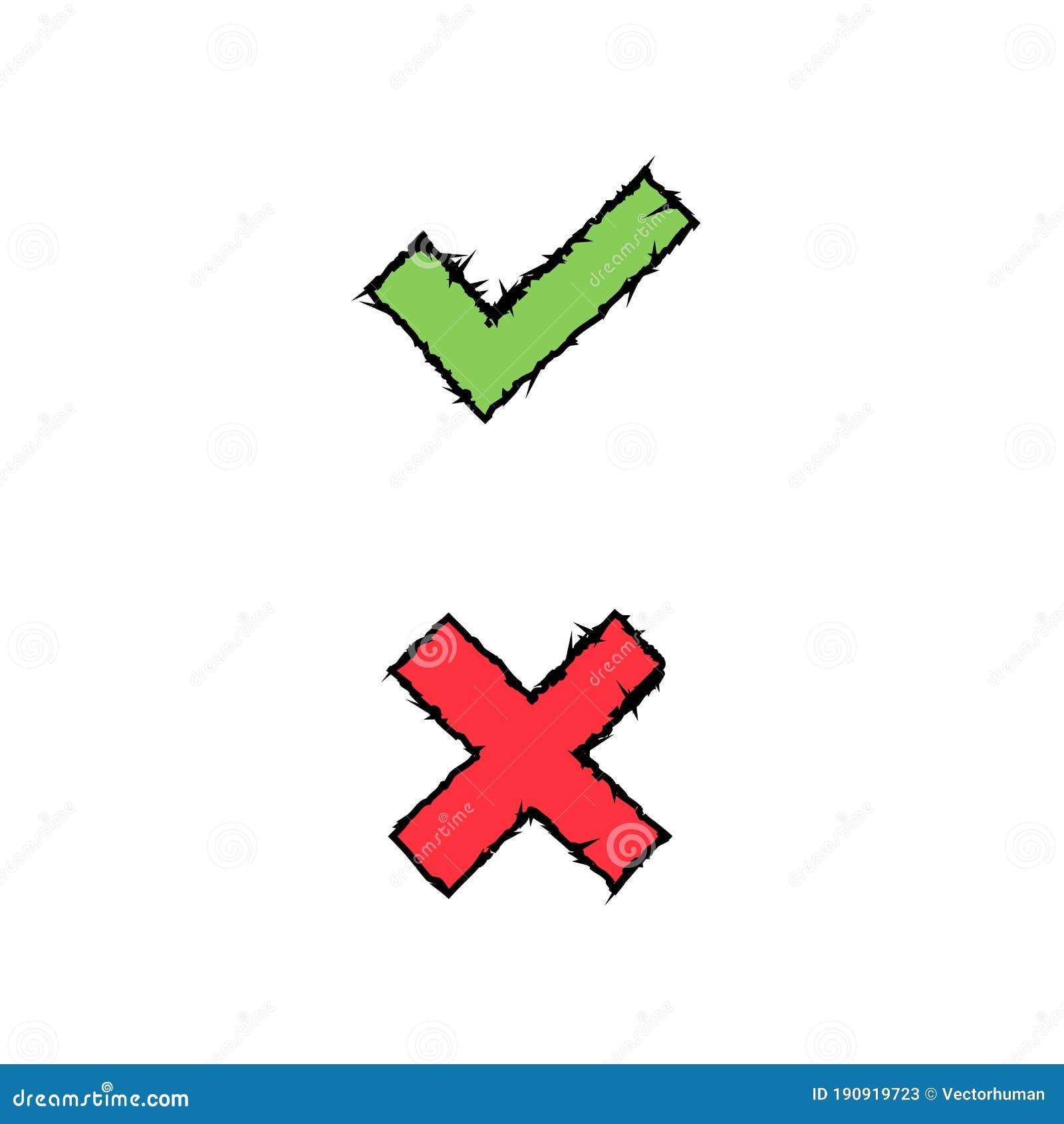 Right and Wrong Vector Icon Stock Vector - Illustration of exam, sign ...