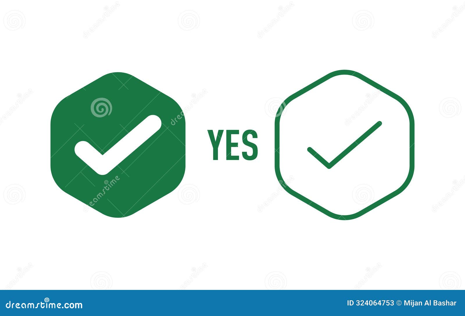 Right or Yes Sign Vector Illustration Stock Illustration - Illustration ...