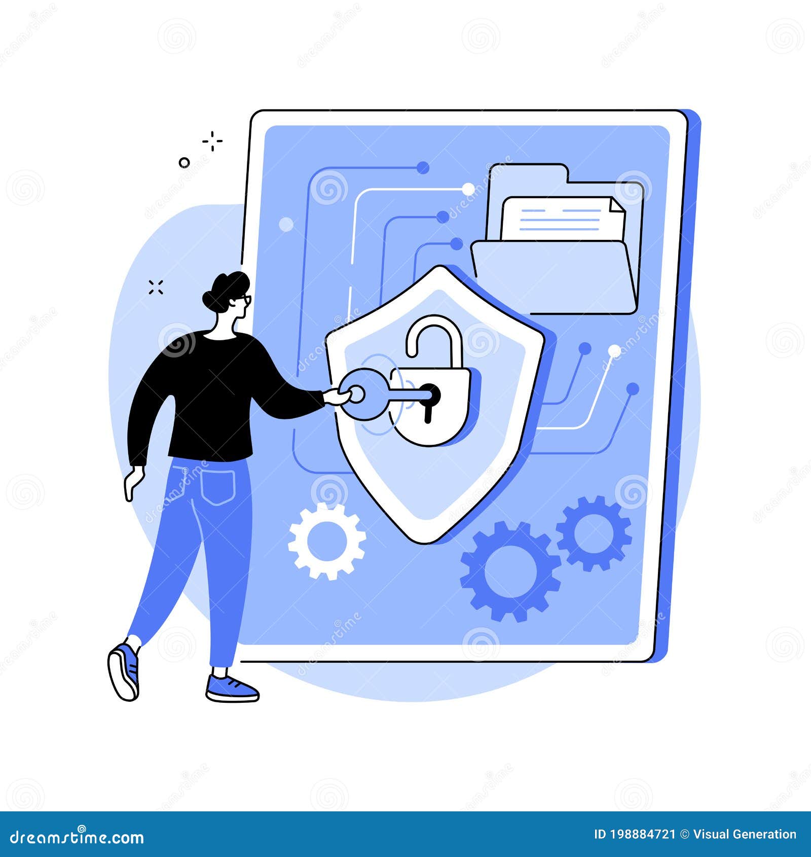 Rights of Access Abstract Concept Vector Illustration. Stock Vector ...