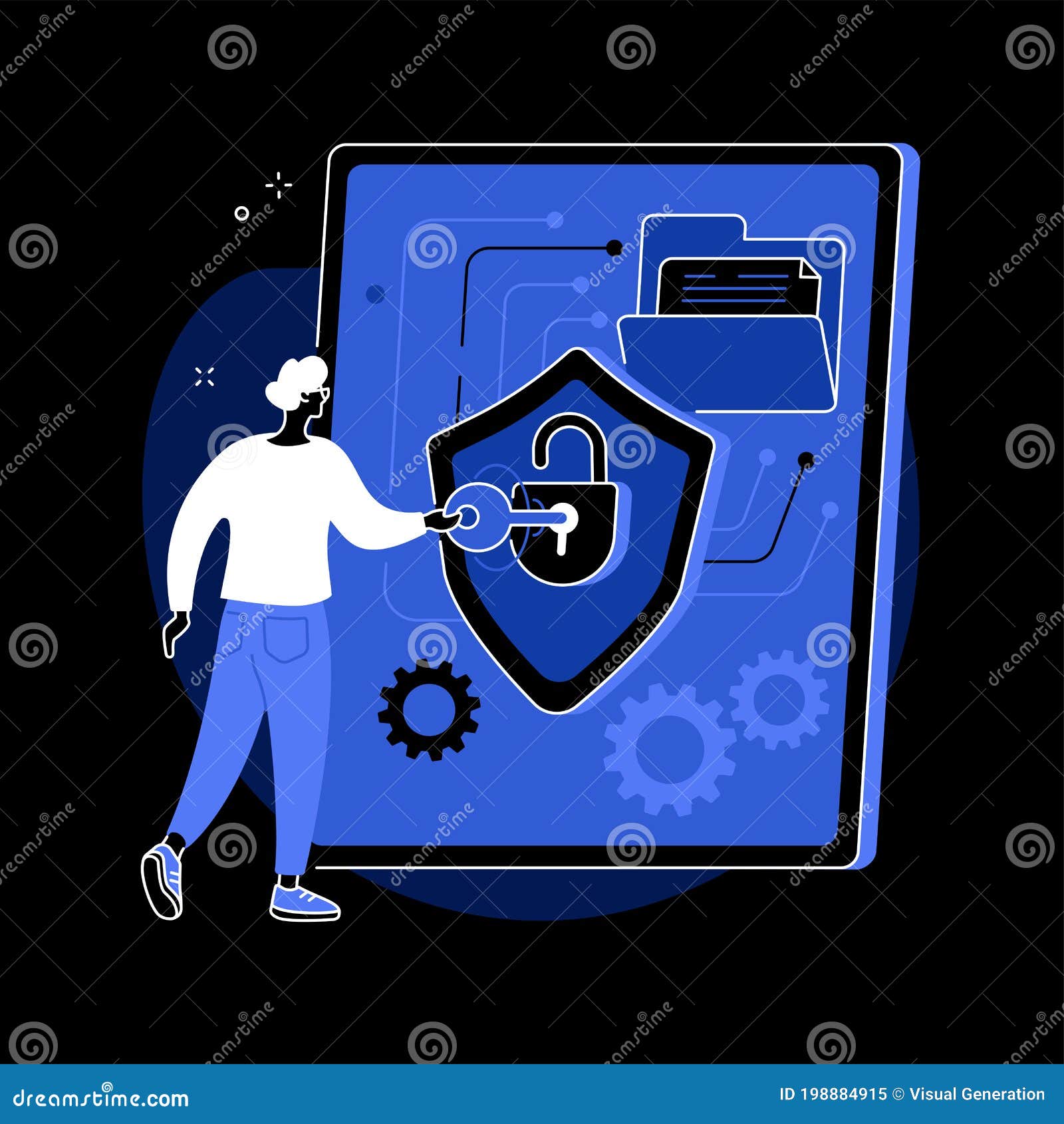 Rights of Access Abstract Concept Vector Illustration. Stock Vector ...