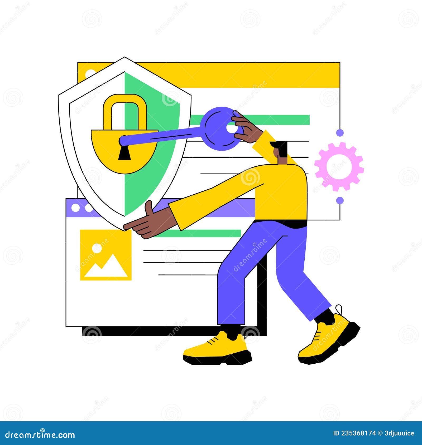 Data Erasure Line Icon, Outline Symbol, Vector Illustration, Concept ...