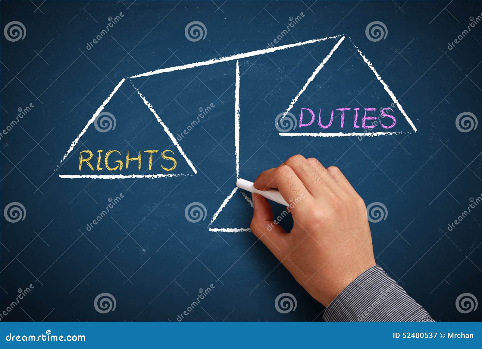 Rights and duties balance stock image. Image of democracy - 52400537