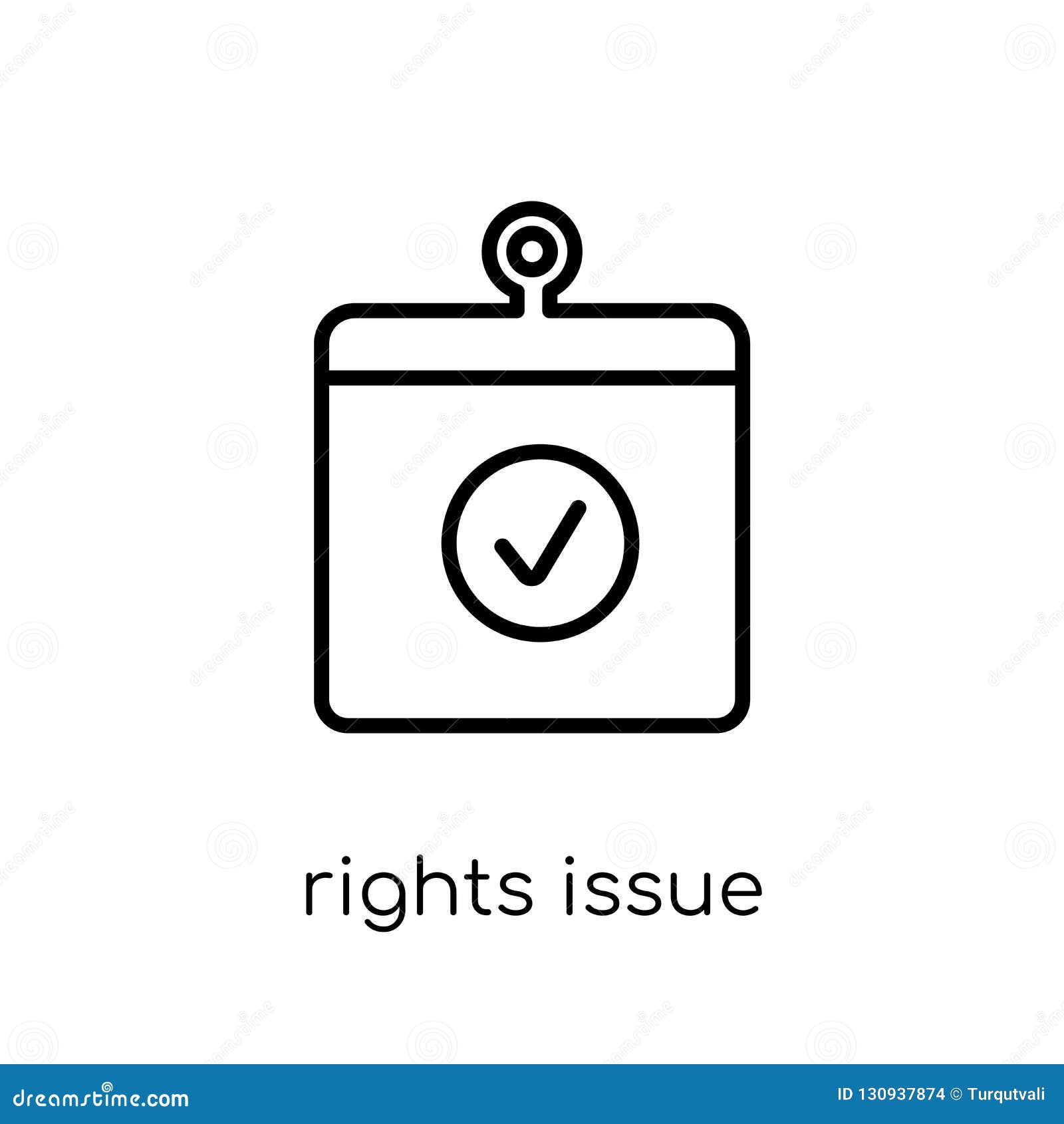 Rights Issue Icon. Trendy Modern Flat Linear Vector Rights Issue Stock ...