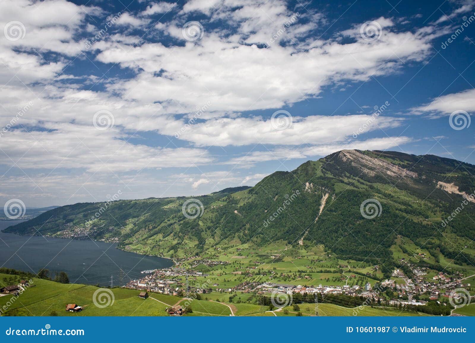 Rigi view stock image. Image of blue, cloud, switzerland - 10601987