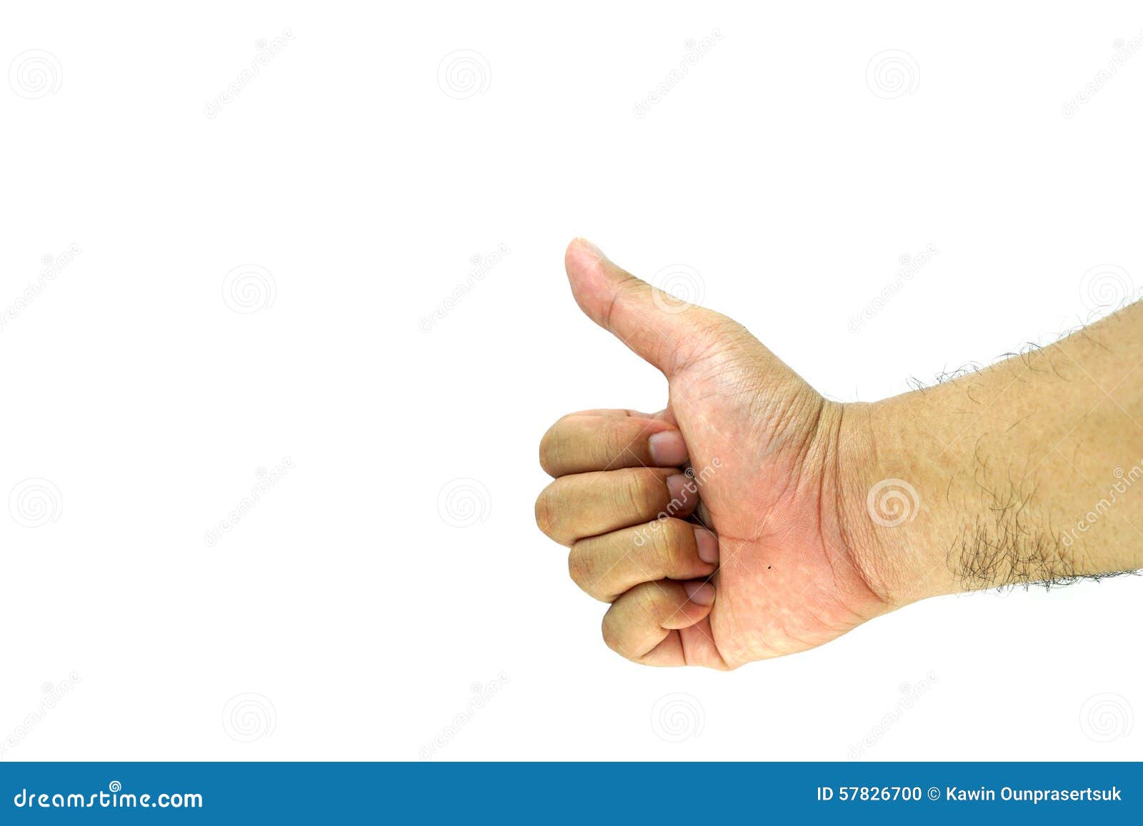 Hand Thump Up Sign On White Background Stock Photography ...