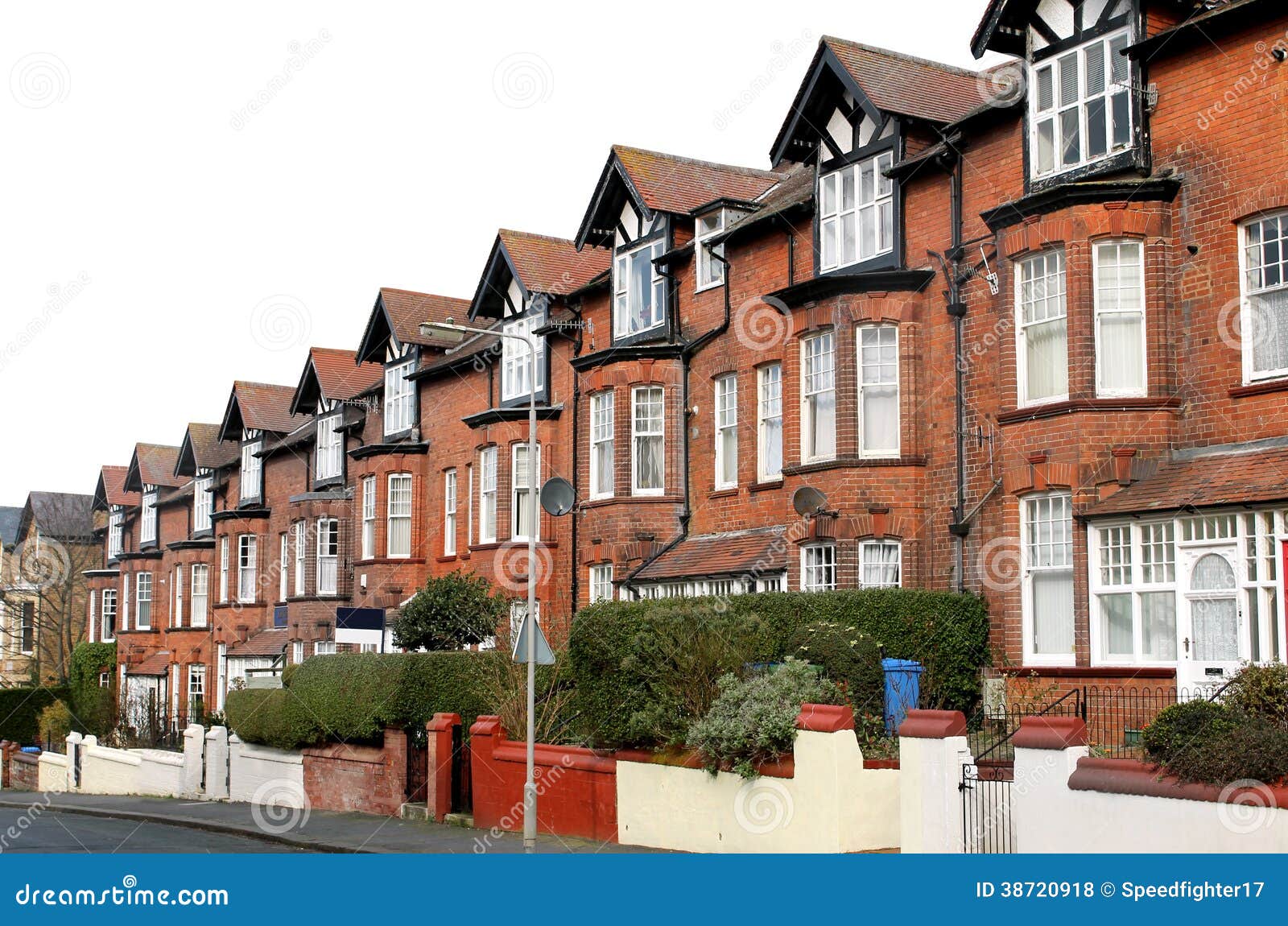 Rij Van Huizen Op Een Straat Stock Foto - Image of buitenkant ...