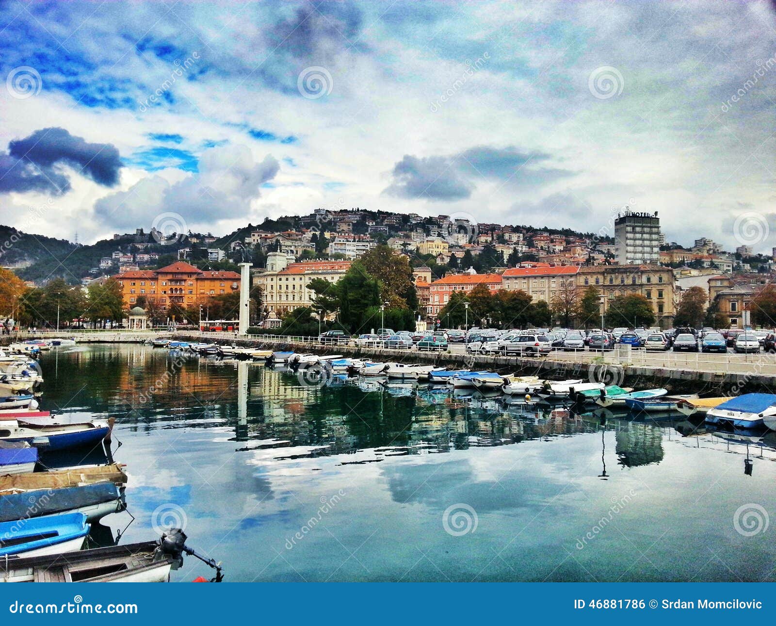Rijeka editorial photo. Image of croatia, people, trees - 46881786