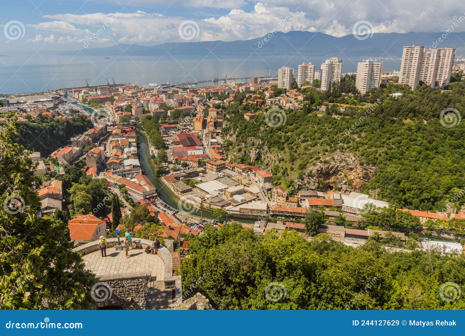 RIJEKA, CROATIA - MAY 23, 2019: View of Rijeka from Trsat Castle, Croat ...