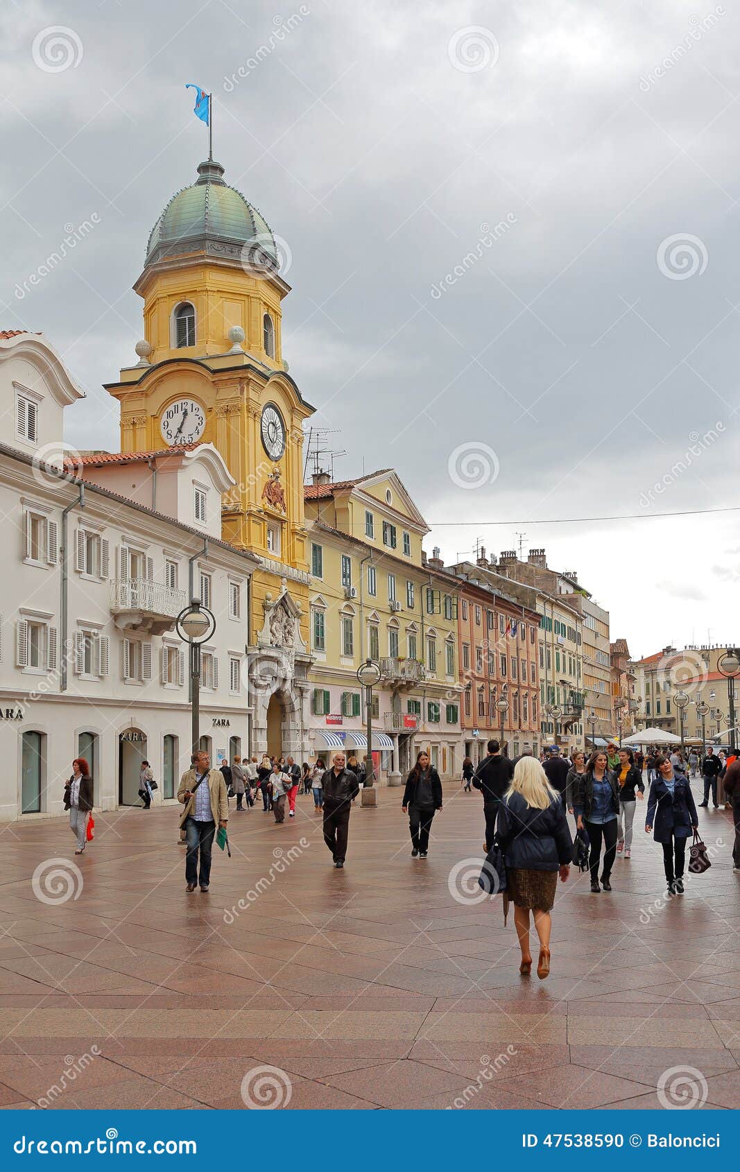 Rijeka Korzo redaktionelles bild. Bild von gebäude, stadt - 47538590