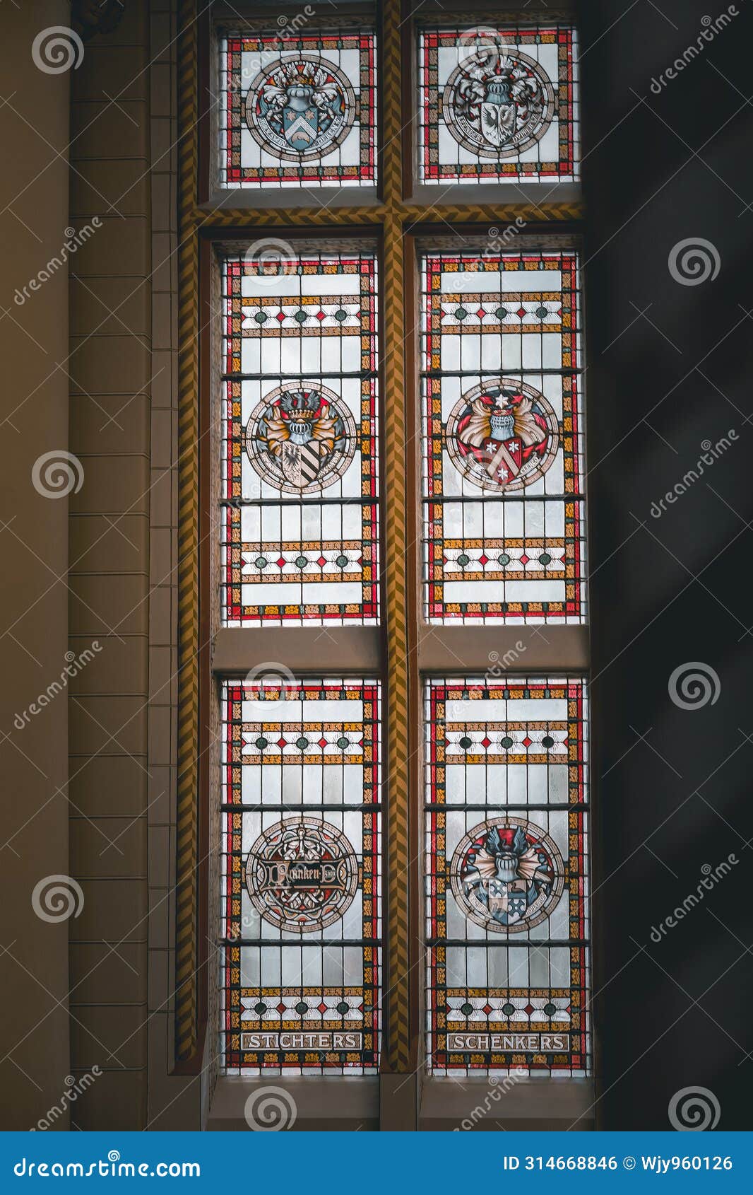 Rijksmuseum Stained Glass Window Stock Photo - Image of line, boat ...