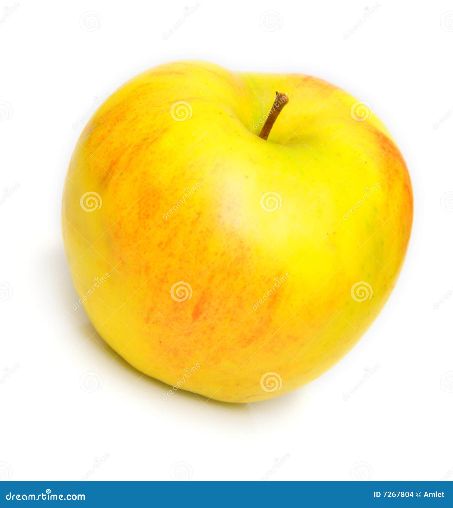 Rijpe gele appel stock foto. Image of helder, vrucht, voedsel - 7267804