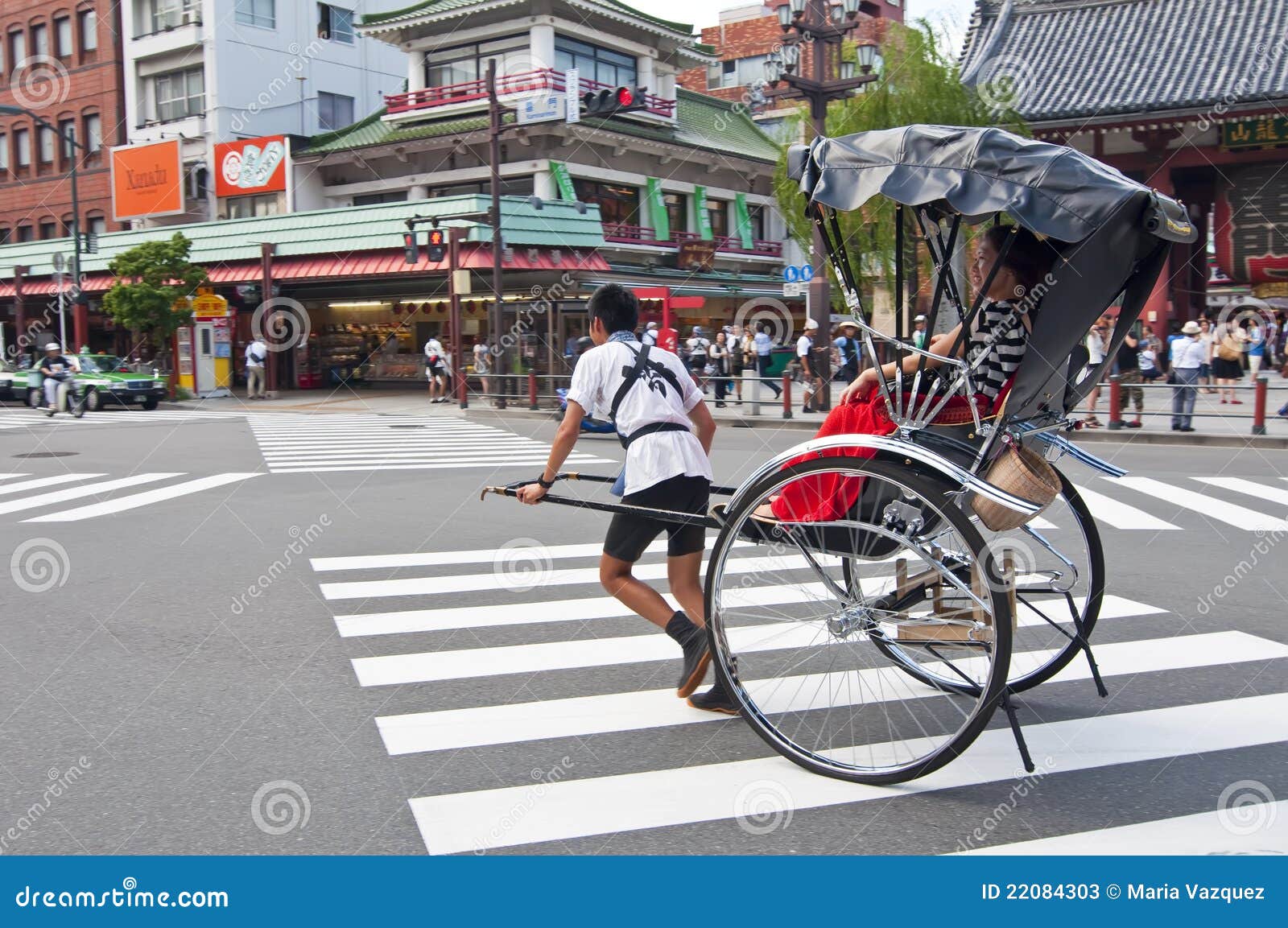 Riksja, Japans vervoer redactionele stock foto. Image of traditioneel ...