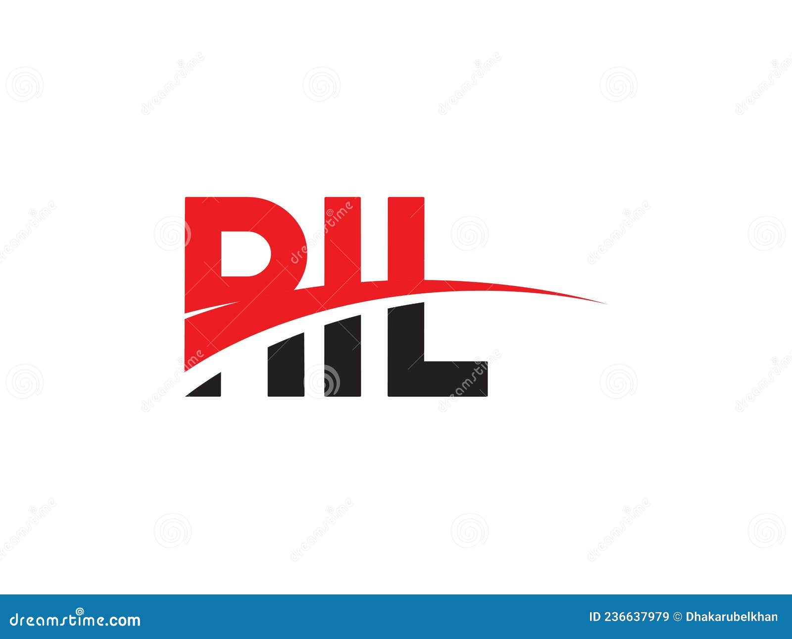 RIL Letter Initial Logo Design Vector Illustration Stock Illustration ...