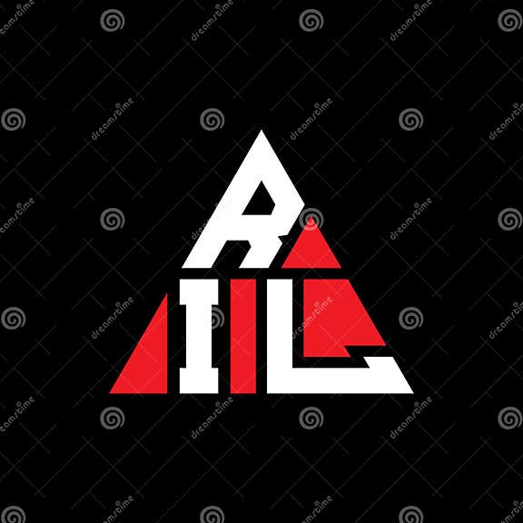 RIL Triangle Letter Logo Design with Triangle Shape. RIL Triangle Logo ...
