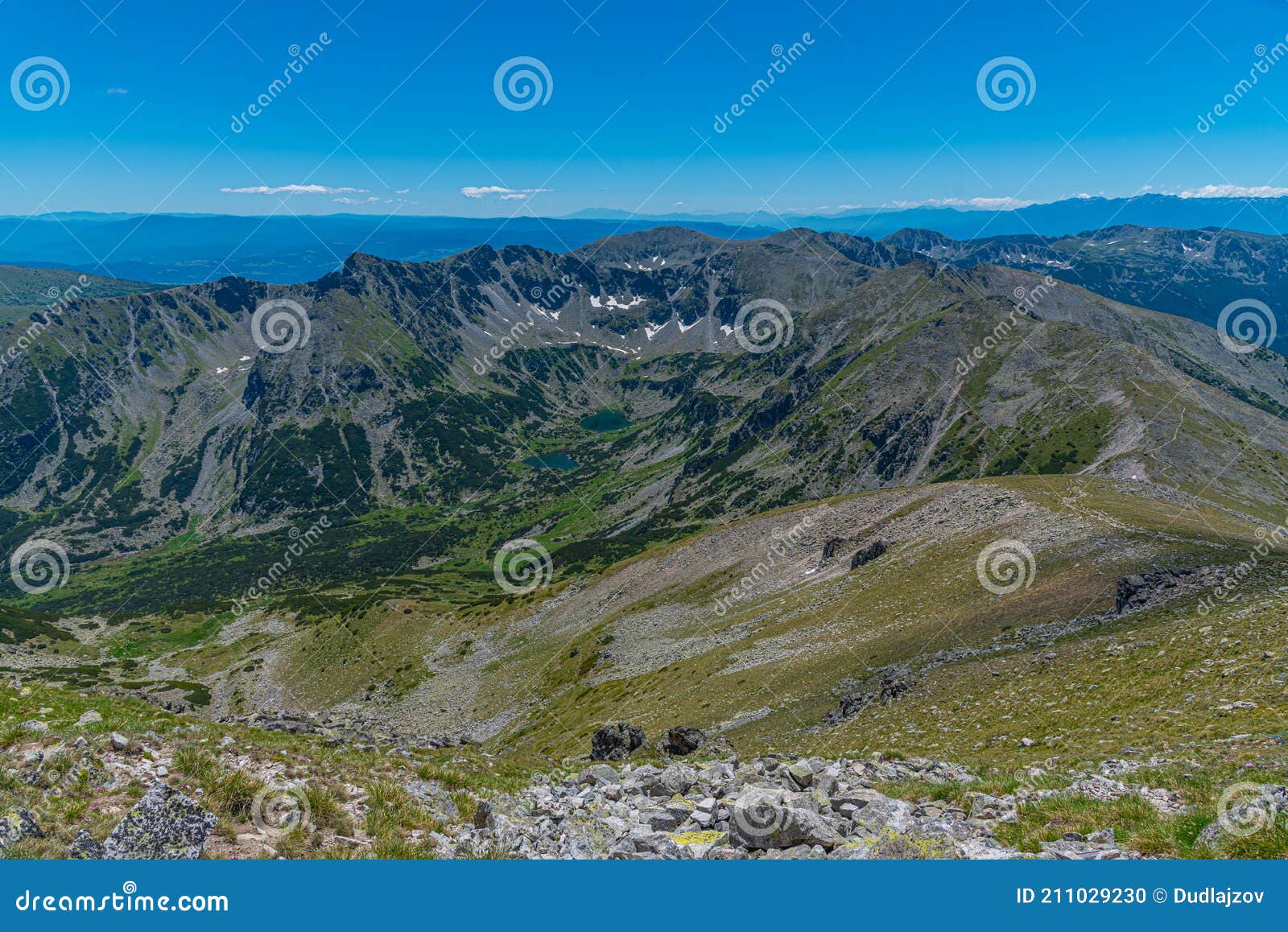 Rila Mountain Range in Bulgaria Stock Photo - Image of tourist, aerial ...
