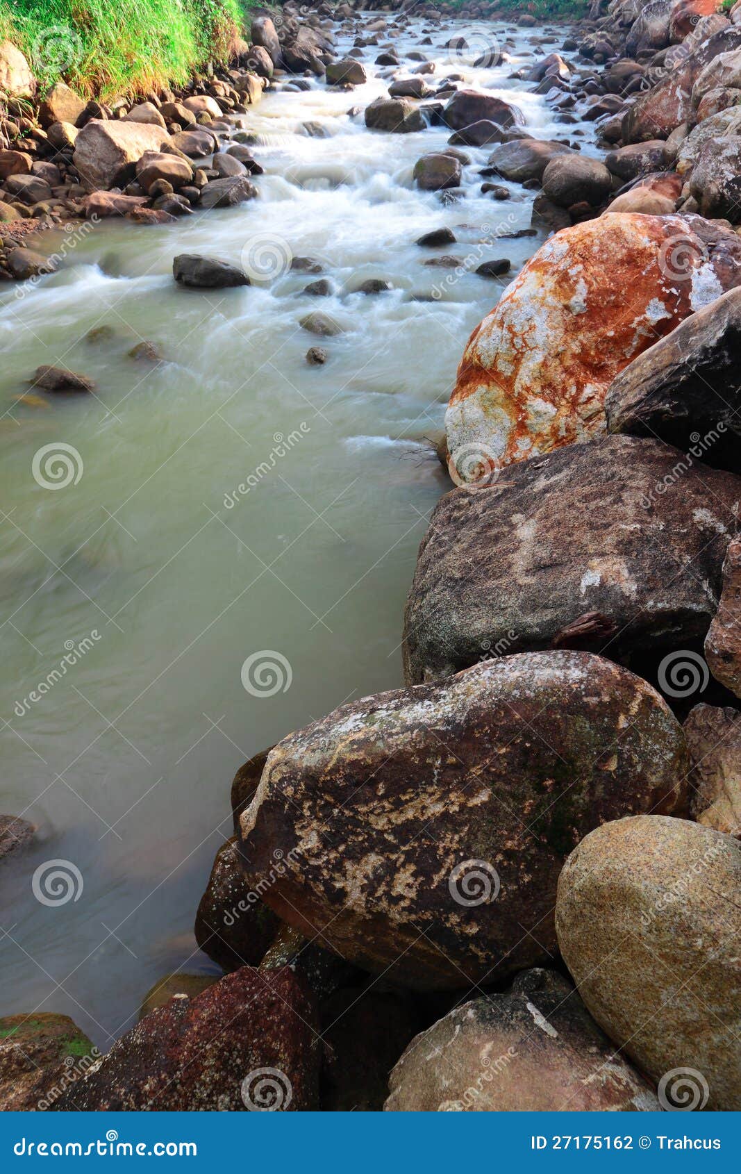 Rill and Stone on Beginning of Rainy Stock Photo - Image of stream ...