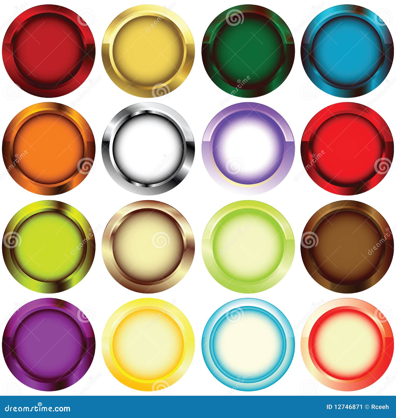 Rim buttons stock illustration. Illustration of gold - 12746871