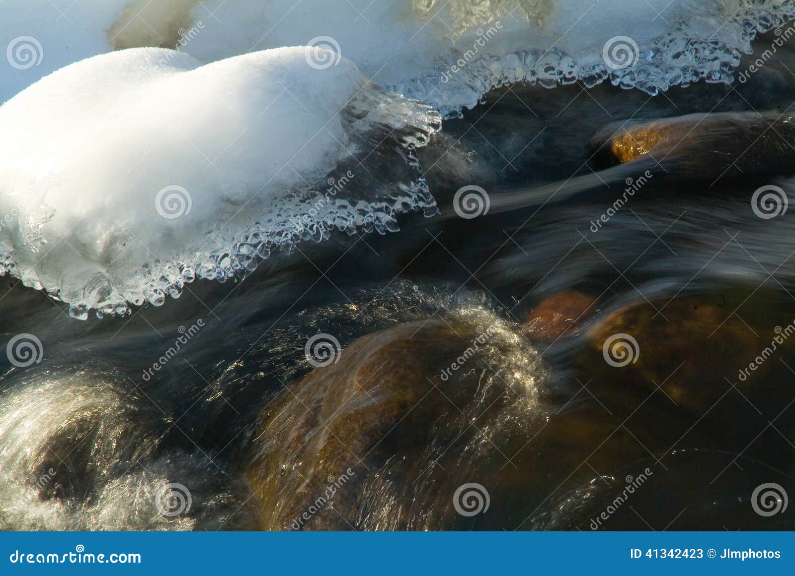 Rim Ice on a Flowing Stream Stock Image - Image of outdoors, outdoor ...