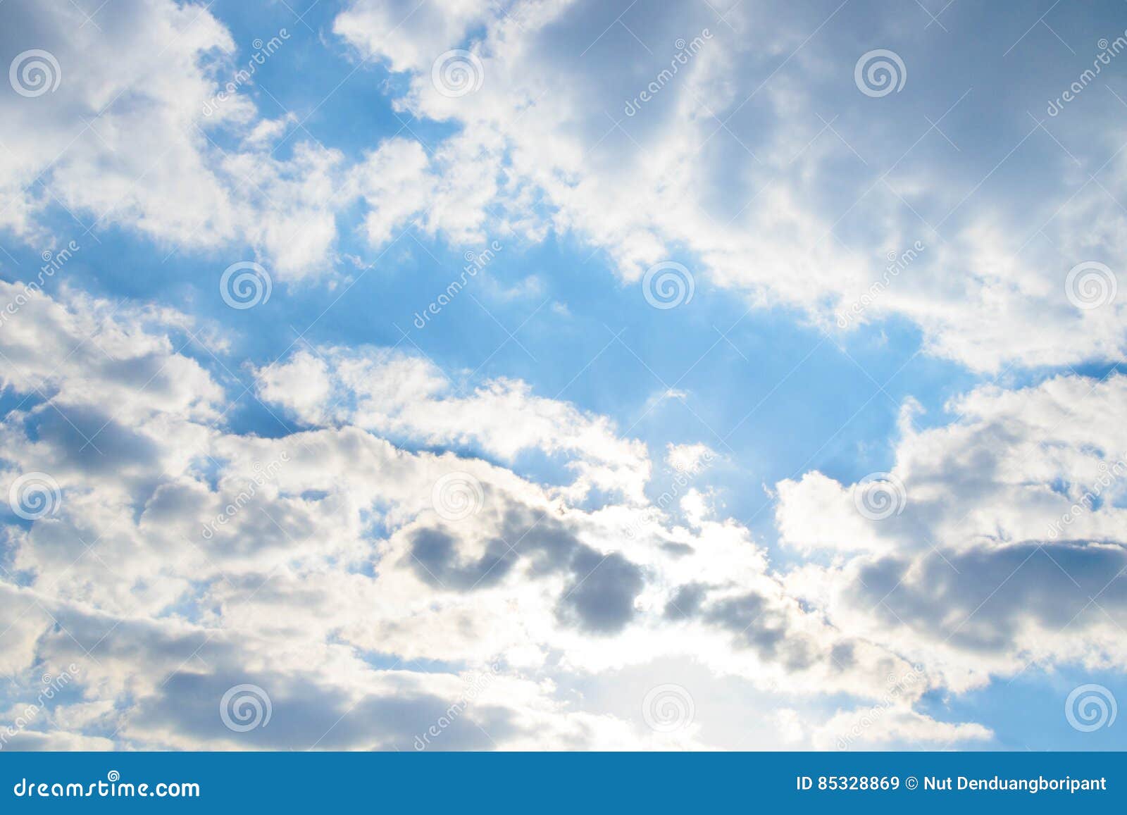 Rim Light Cloud on Blue Sky Stock Image - Image of environment, scenic ...