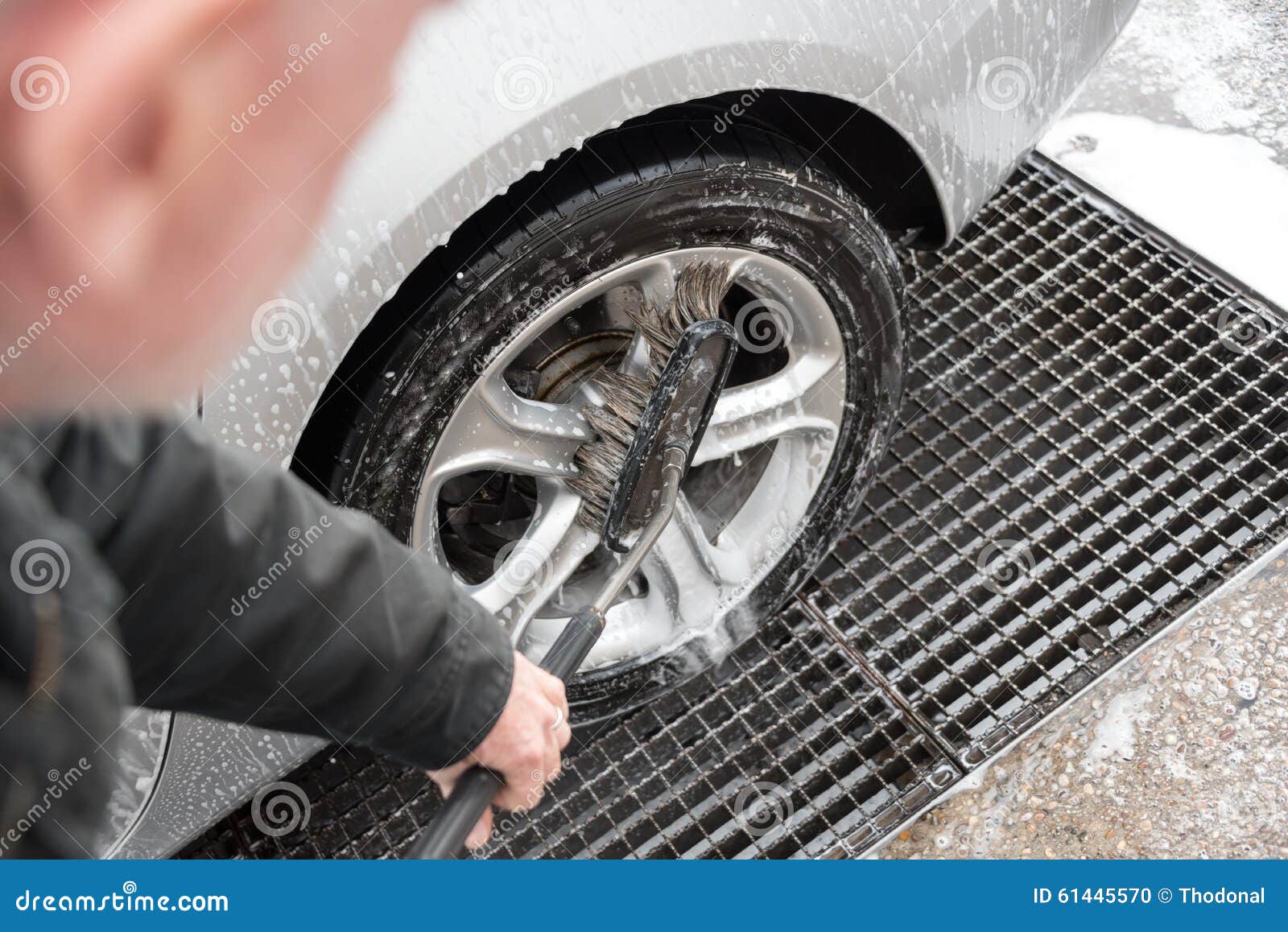 Rim washing stock photo. Image of alloy, auto, suds, foam - 61445570