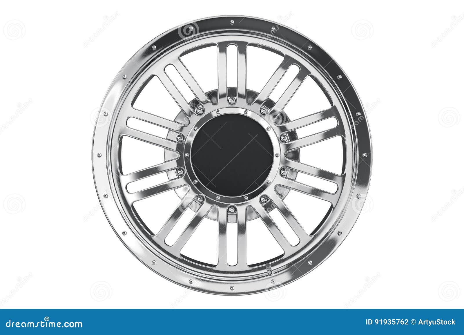 Rim wheel, front view stock illustration. Illustration of real - 91935762