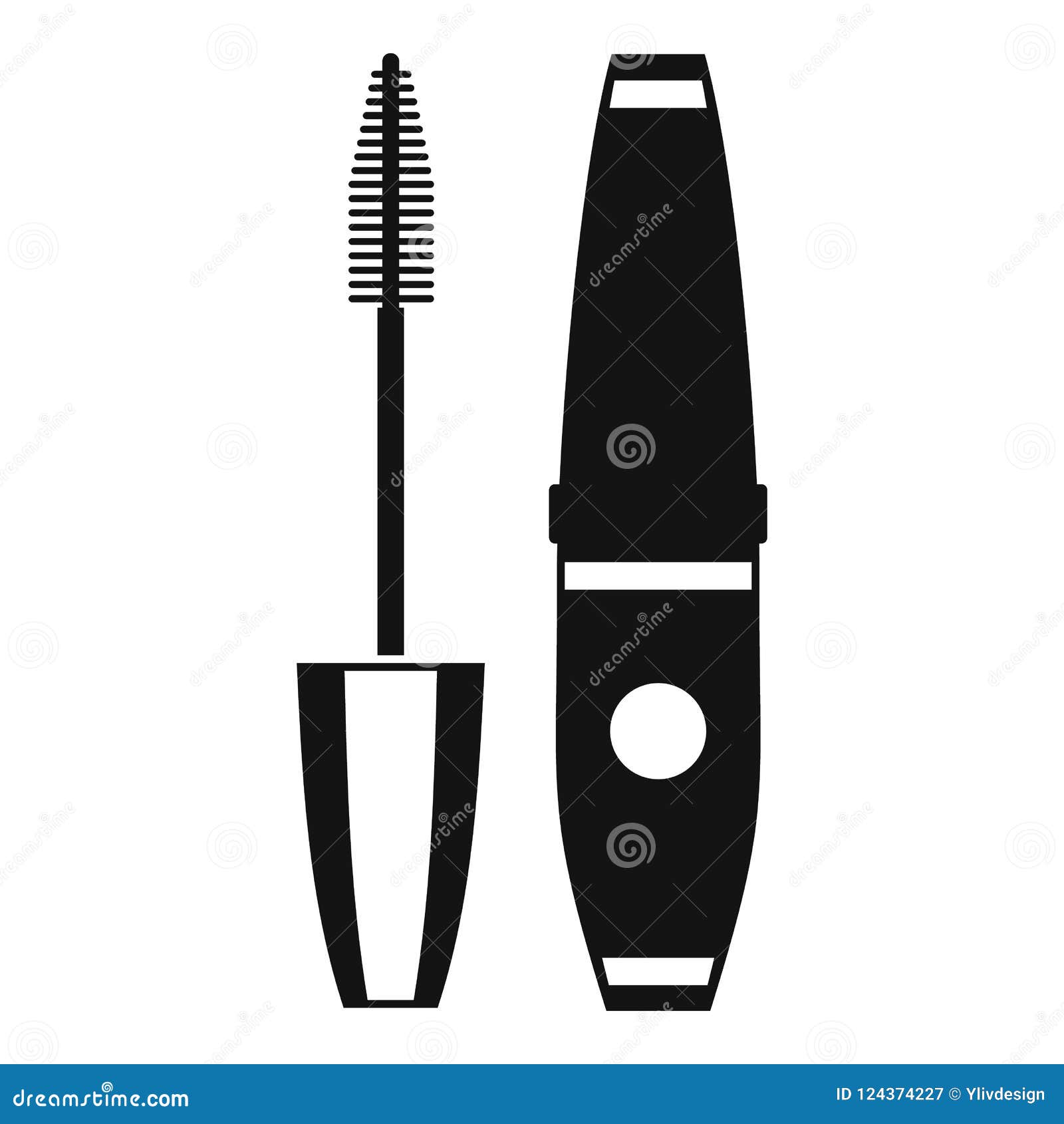 Rimel, Icono Del Cepillo Del Rimel, Estilo Simple Stock de ilustración ...