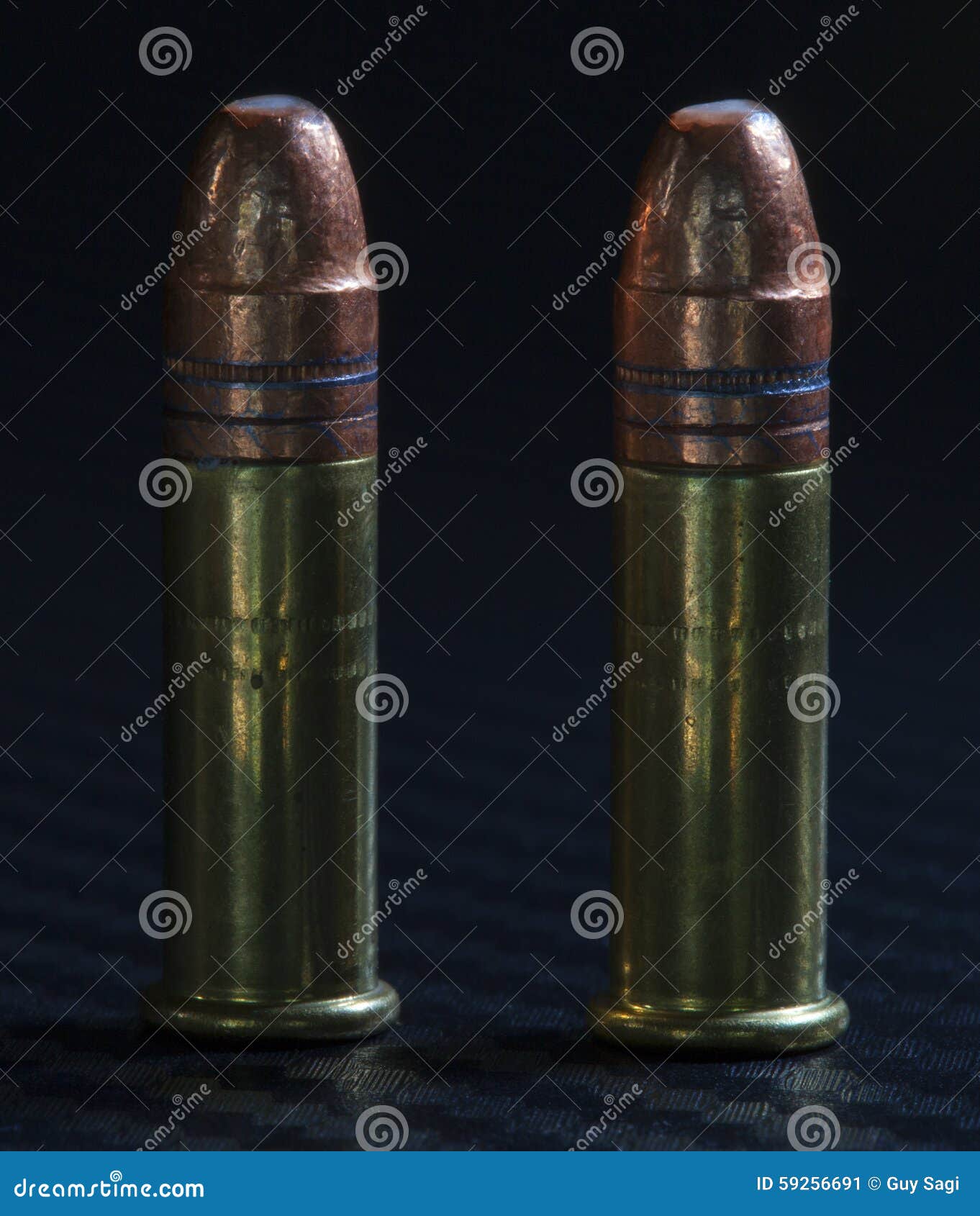 Rimfire ammo stock image. Image of round, bullet, bronze - 59256691