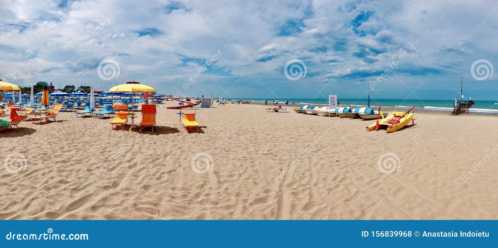 Rimini, Italy, beach editorial stock photo. Image of rimini - 156839968
