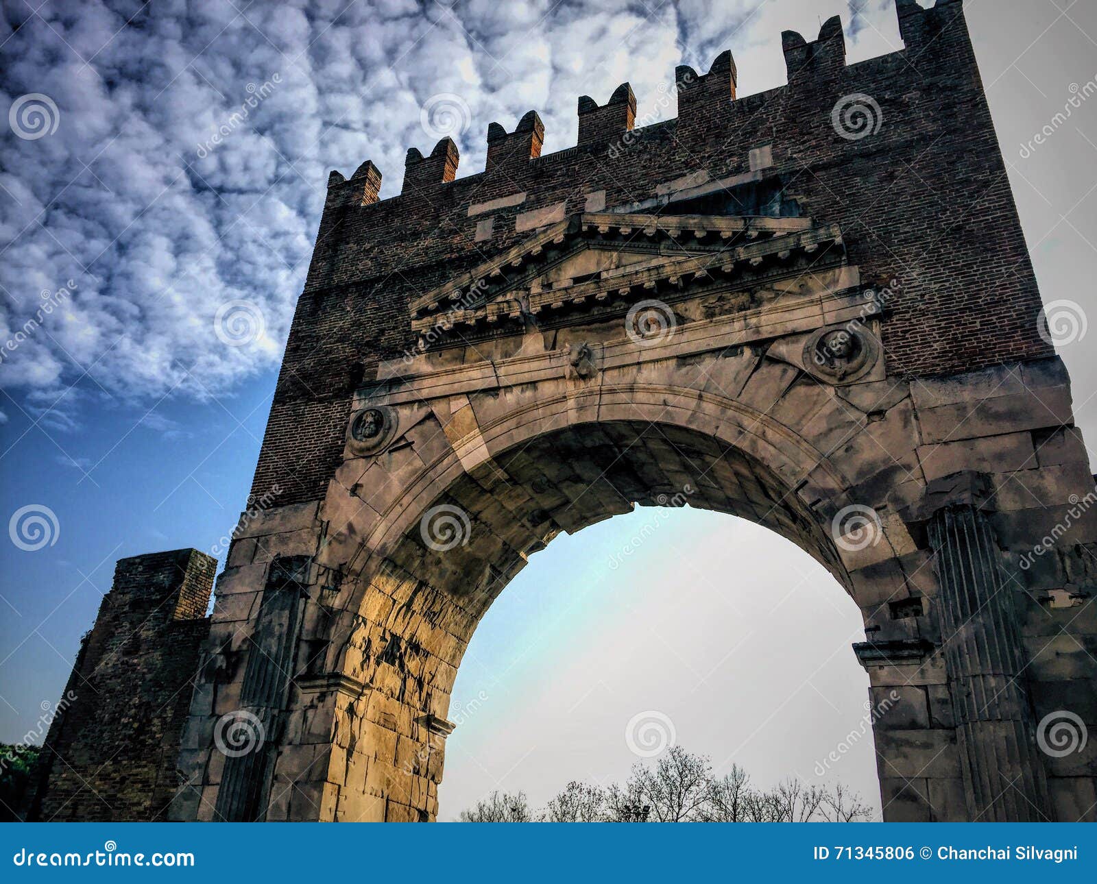 Rimini center stock photo. Image of center, winter, castle - 71345806