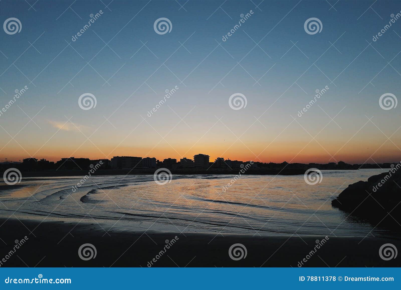 Rimini. stock photo. Image of sunset, nature, rimini - 78811378