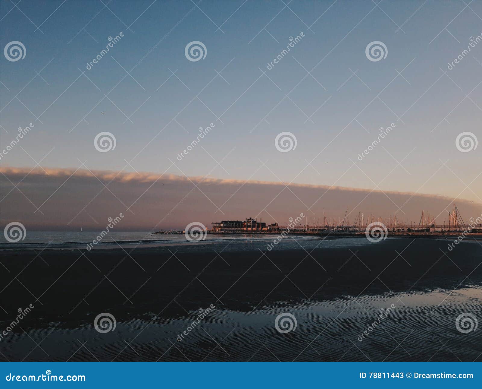 Rimini. stock image. Image of beach, rimini, travel, sunset - 78811443