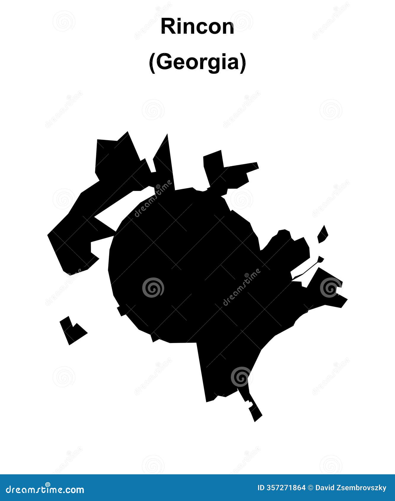 Rincon outline map stock illustration. Illustration of isolated - 357271864