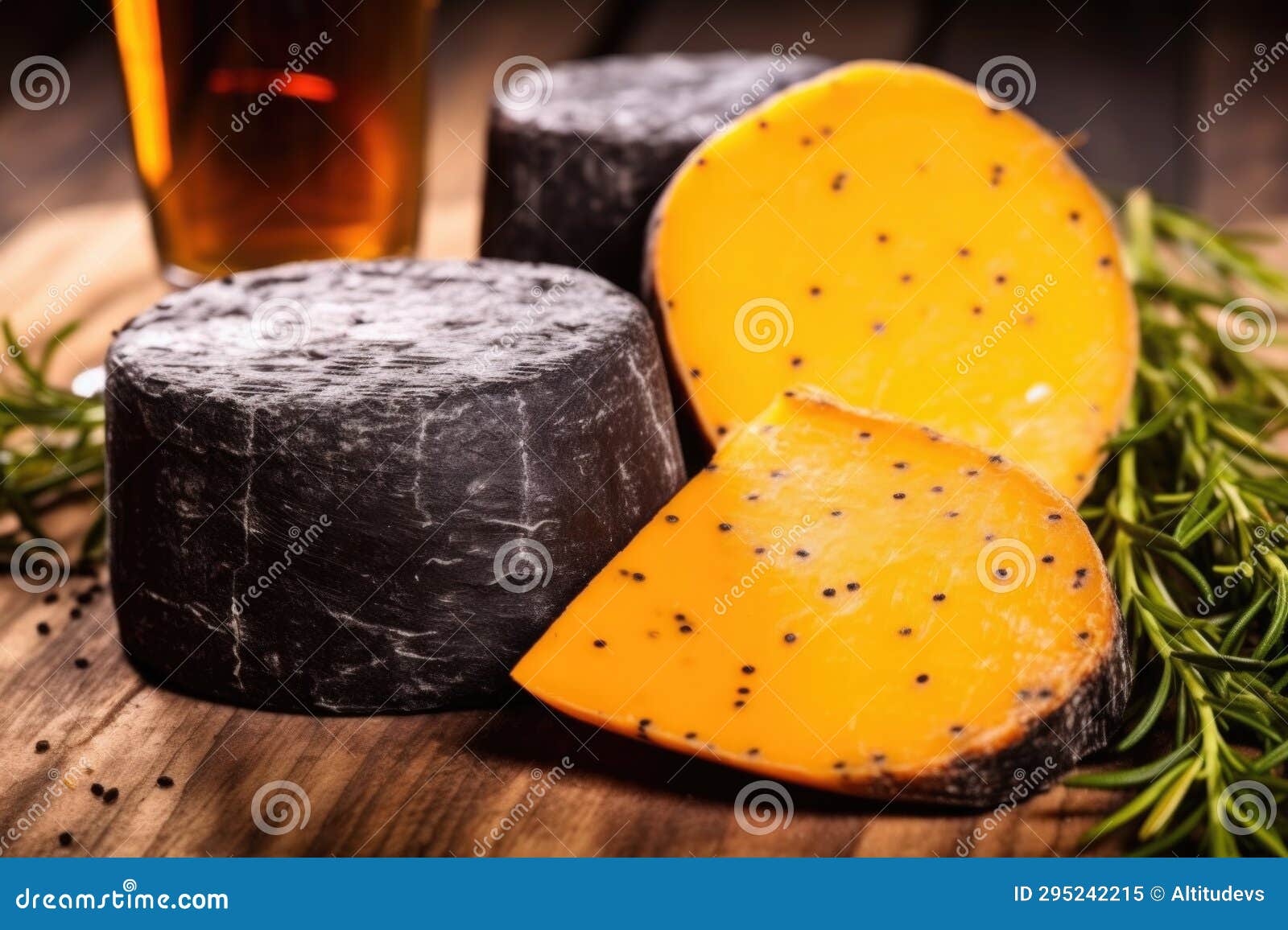 Rindless Smoked Cheese with Charcoal Marks Stock Image - Image of food ...