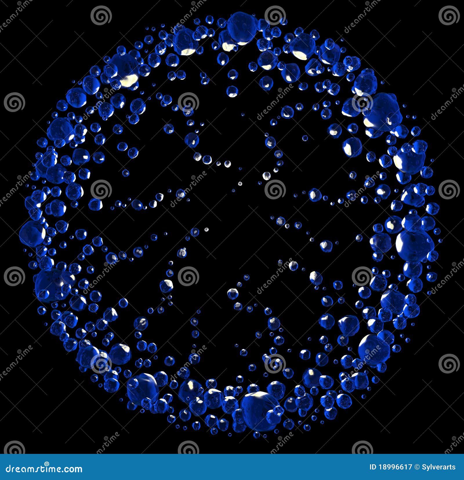 Ring Of Air Bubbles Deep Underwater. Royalty-Free Stock Photography ...