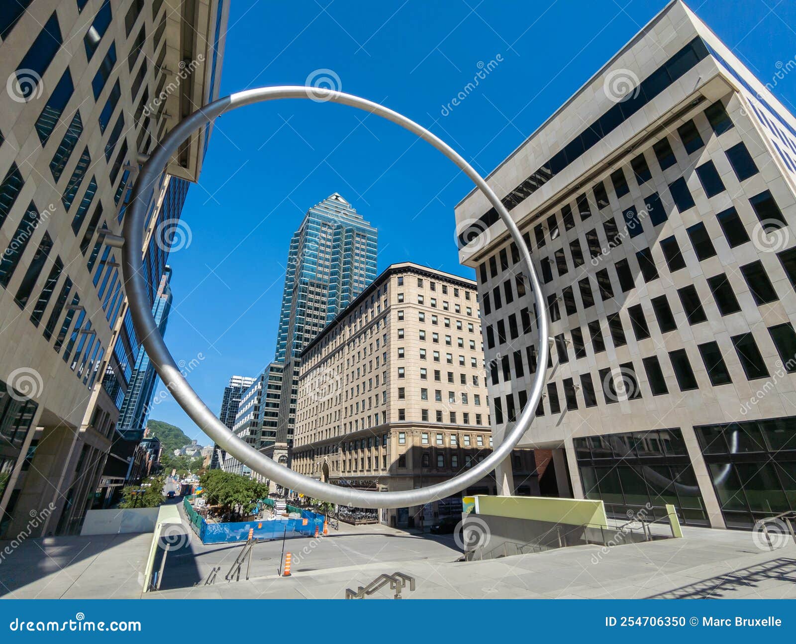 Ring Art Piece in Downtown Montreal Editorial Image - Image of summer ...