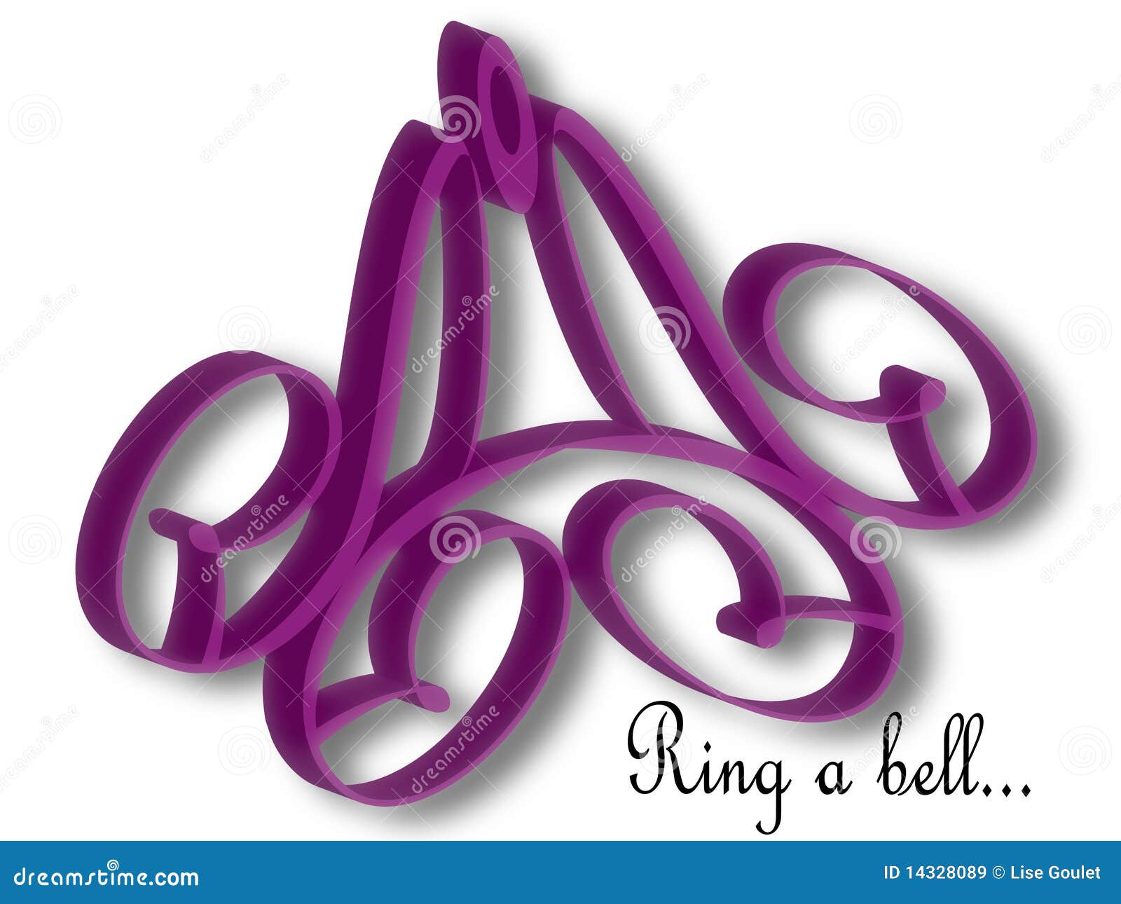 Ring a Bell 3D Logo stock vector. Illustration of vignette - 14328089