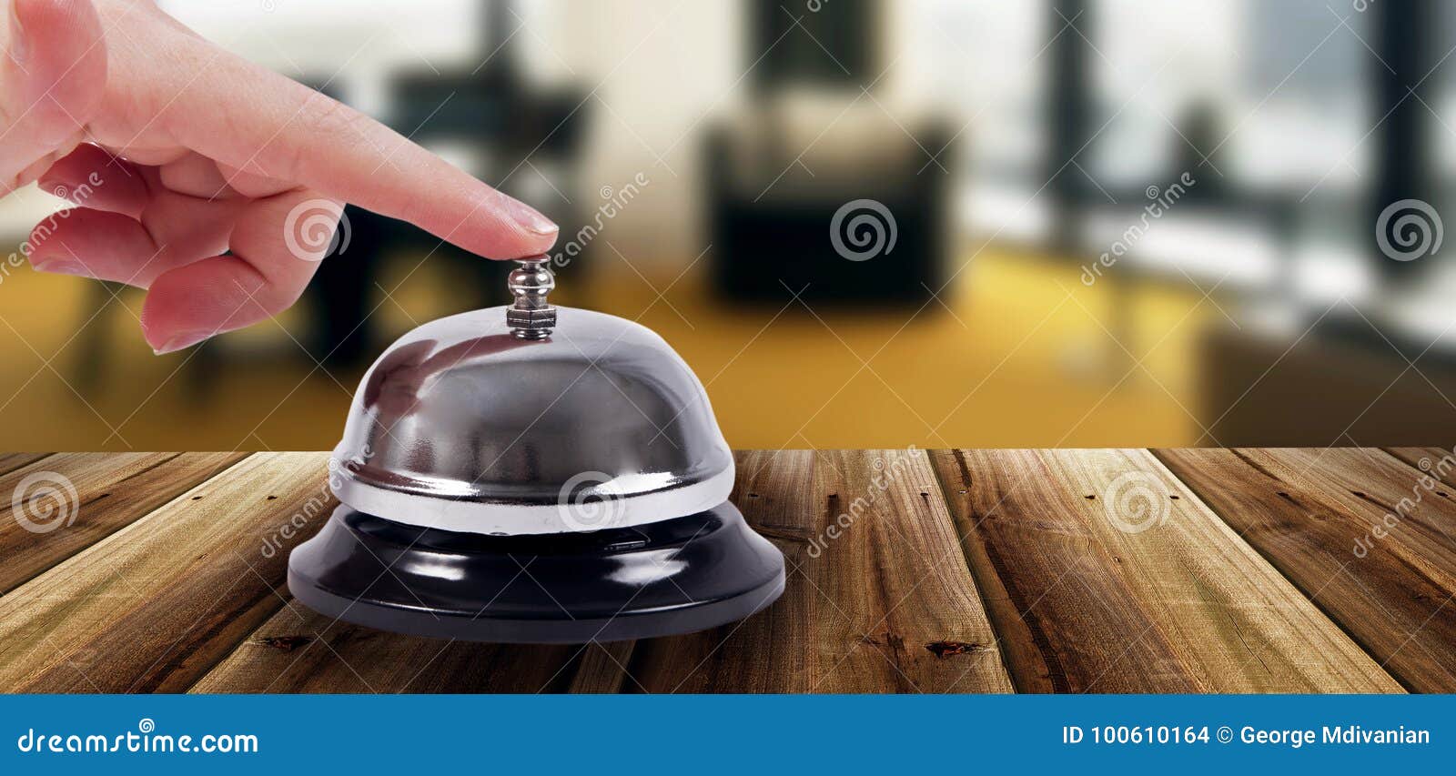 Ring bell in hotel stock photo. Image of concierge, alert - 100610164