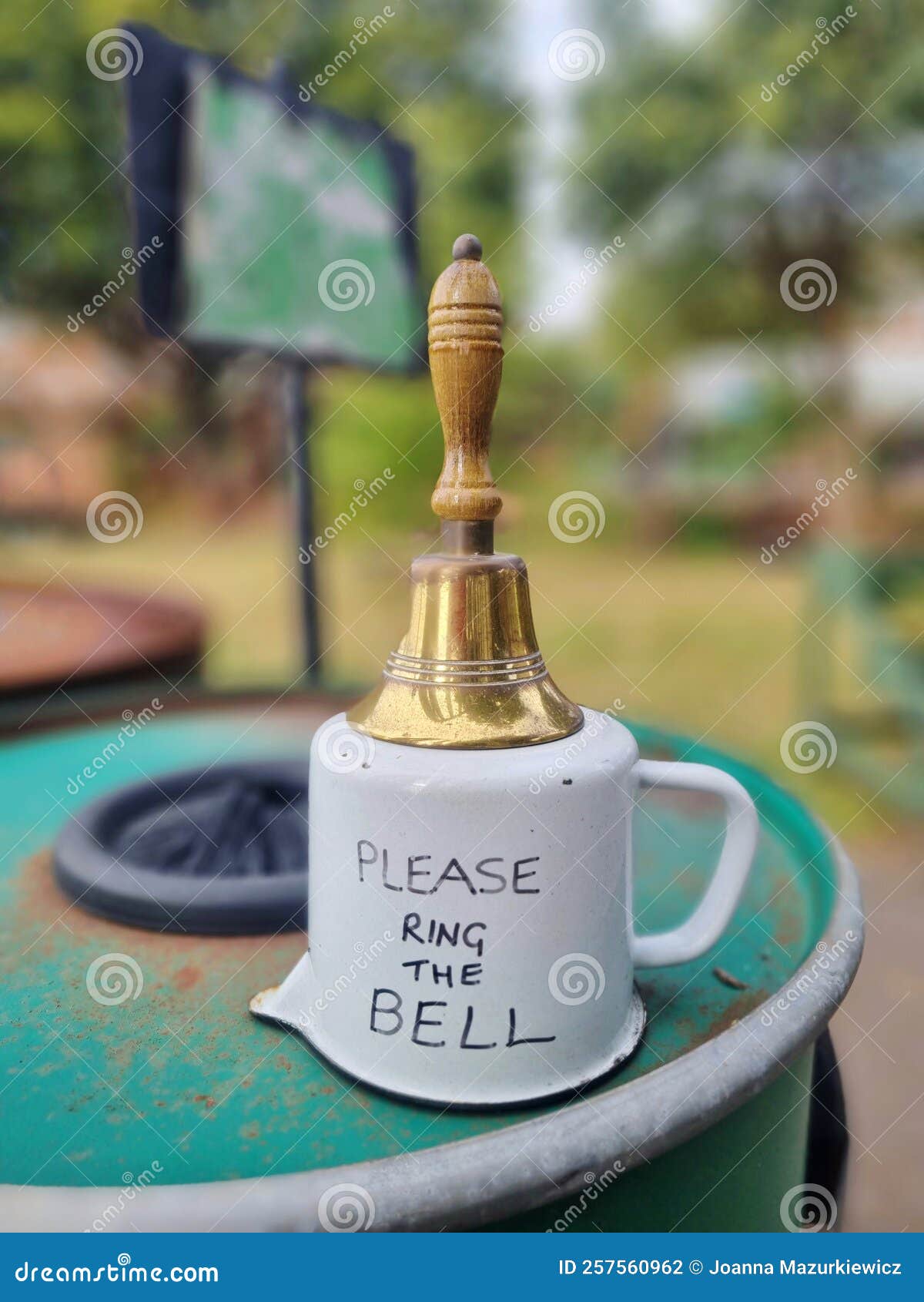 Ring a bell message stock photo. Image of iron, ring - 257560962