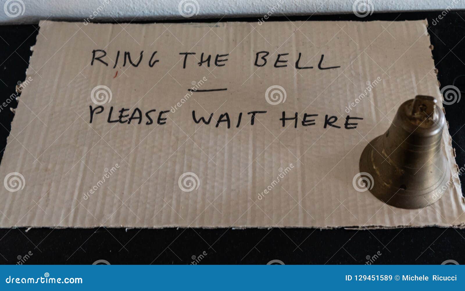 Ring the Bell Please Wait Here Stock Image - Image of leaf, assistance ...