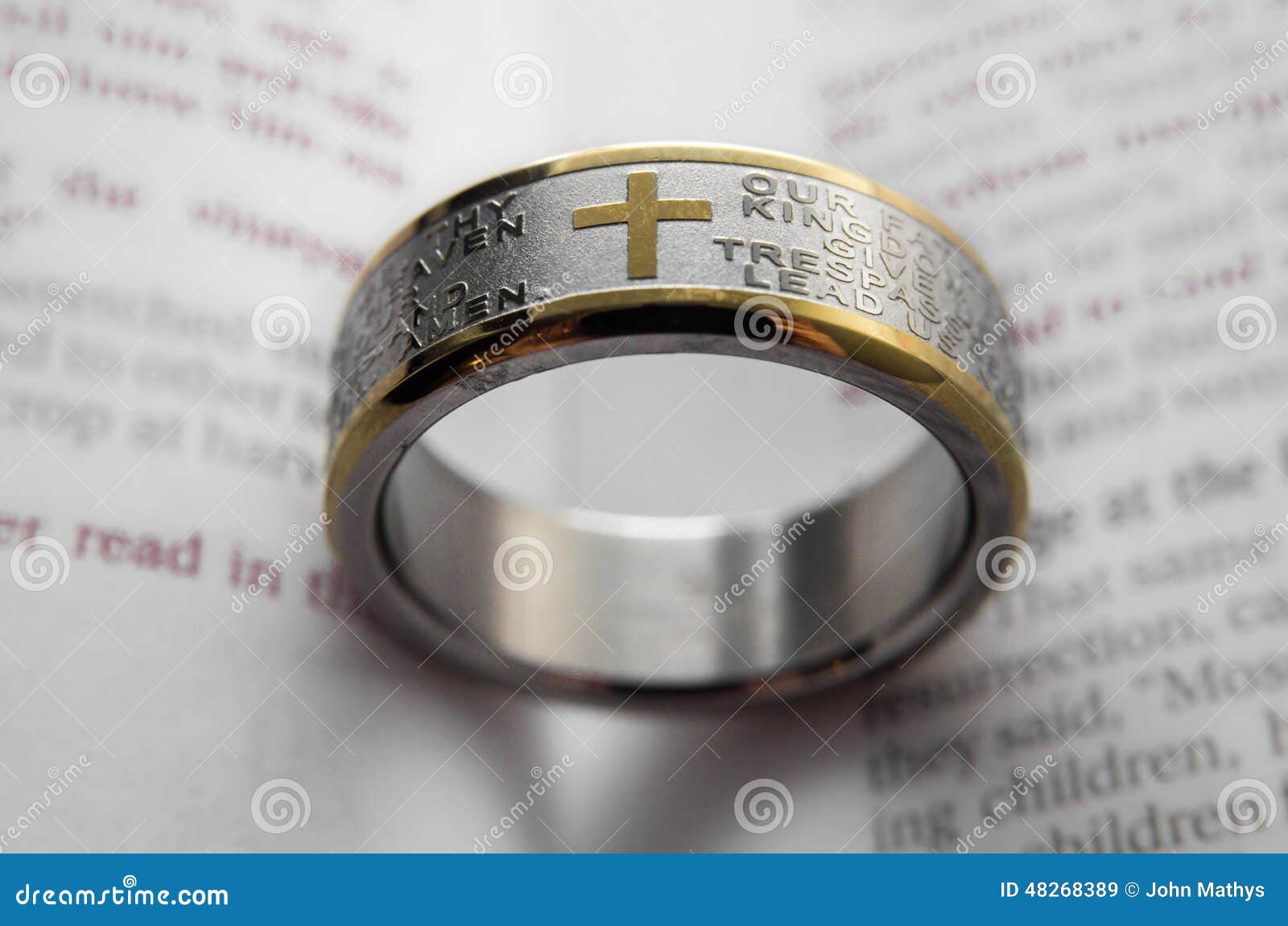 Ring in Bible stock image. Image of steel, engraving - 48268389